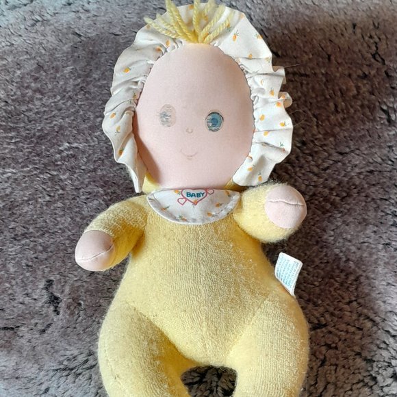 Toys | Vintage Amtoy Yellow Doll Baby Soft Touch Terry Cloth 198 10 ...